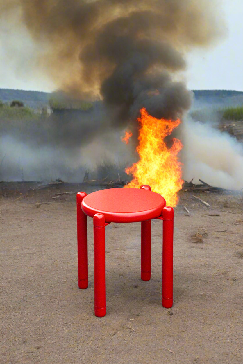 Red Stool 001 - Koia Objects - koia-objects.com